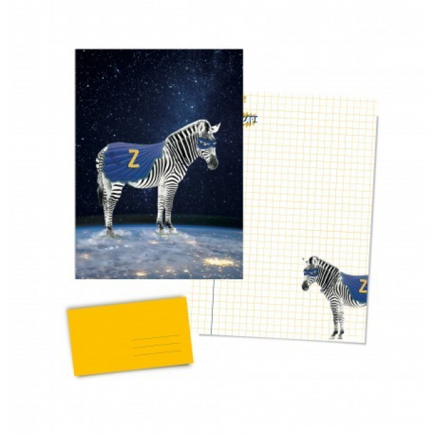 Gezellig-gifts.nl | Briefpapier Zuper Zebra, A4.